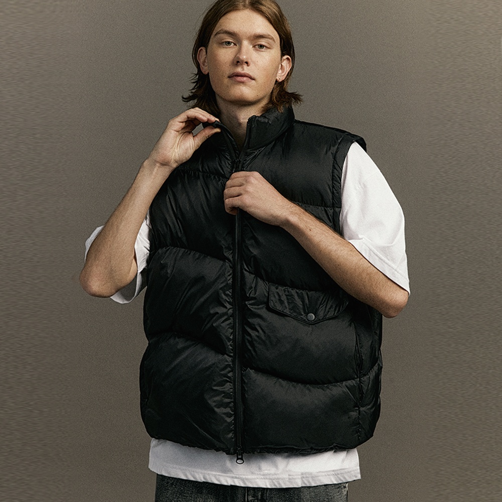 어널러코드 Wave Vest Padding (Black) - 위시버킷