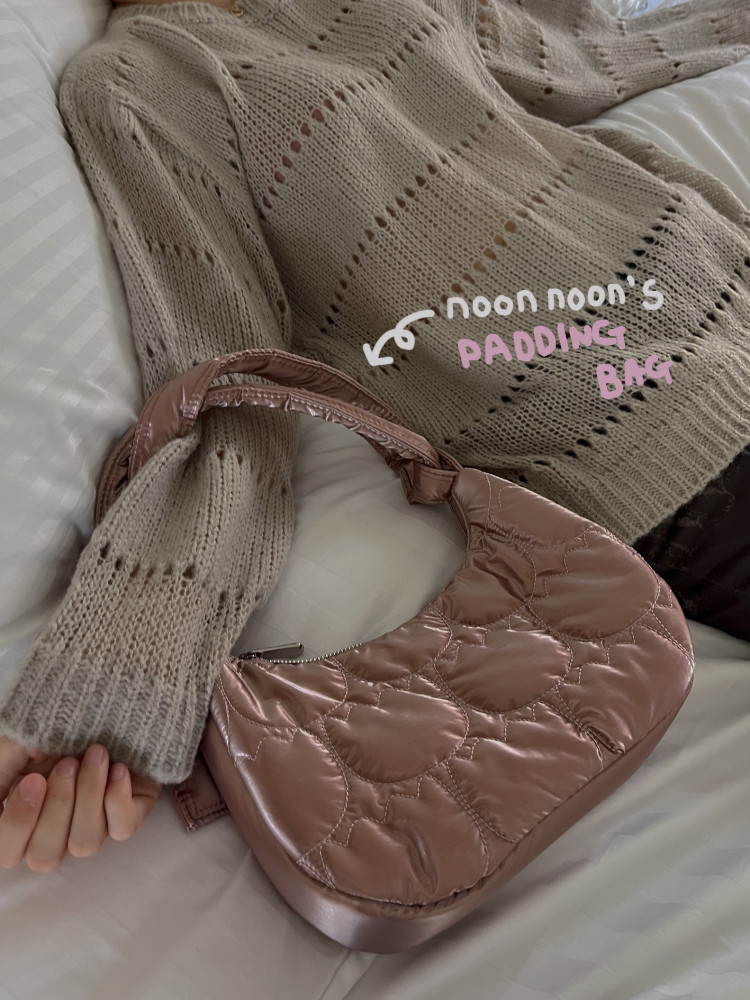 눈눈 noonnoon padding bag (pink) - 위시버킷