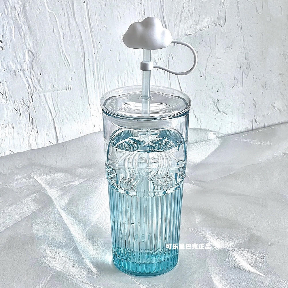 스타벅스 스타벅스 2023 여름MD 투명 유리 텀블러 벚꽃 구름 에디션 550ml - 위시버킷