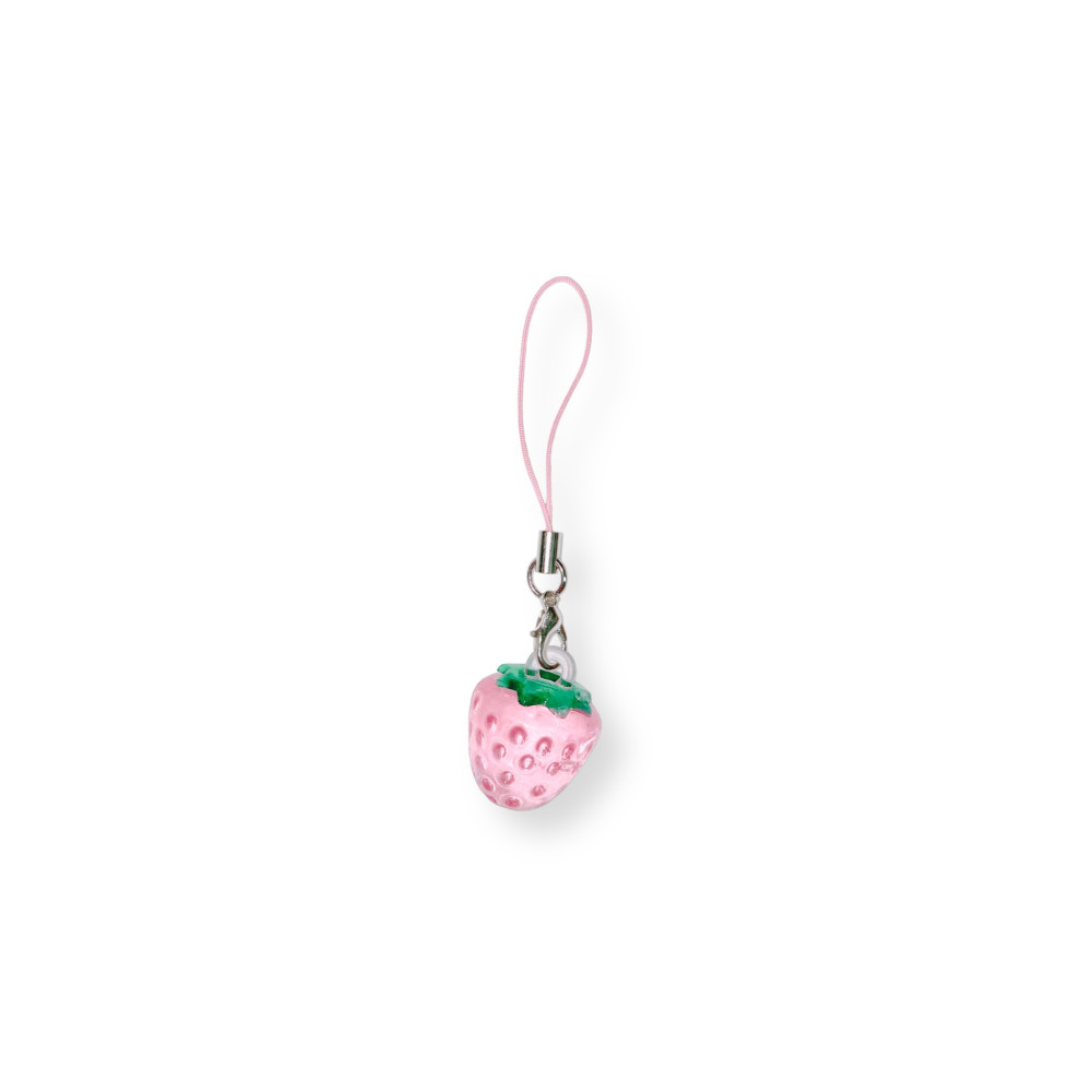 아코도뮤지엄 Clear pink strawberry phone strap,클리어 핑크 딸기 폰스트랩 휴대폰줄 - 위시버킷