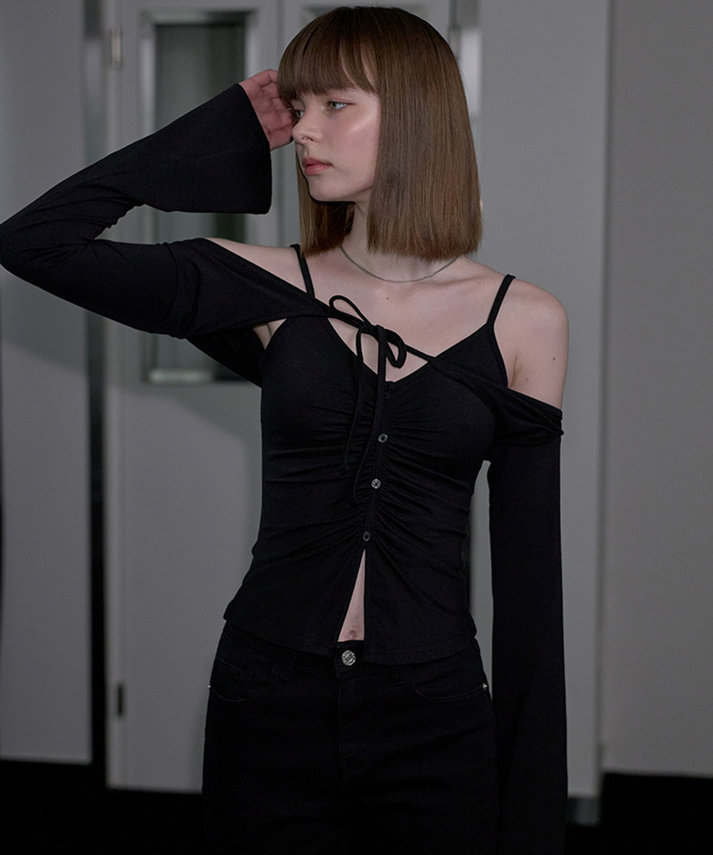 로제프란츠 Camelia bolero set [Black] - 위시버킷