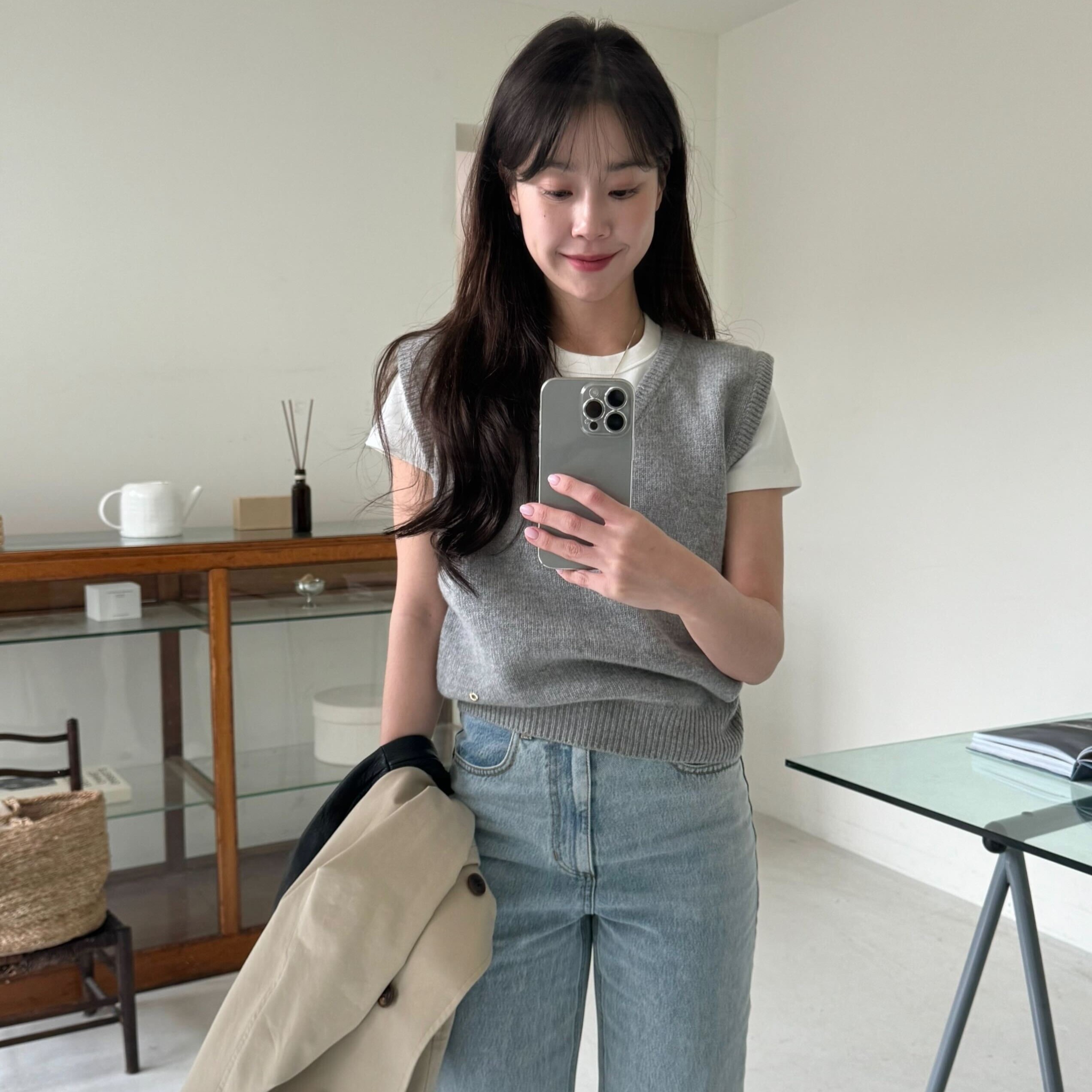 샵 엠 [이주미님 착용] [29CM 단독] carol vest (2COL) - 위시버킷