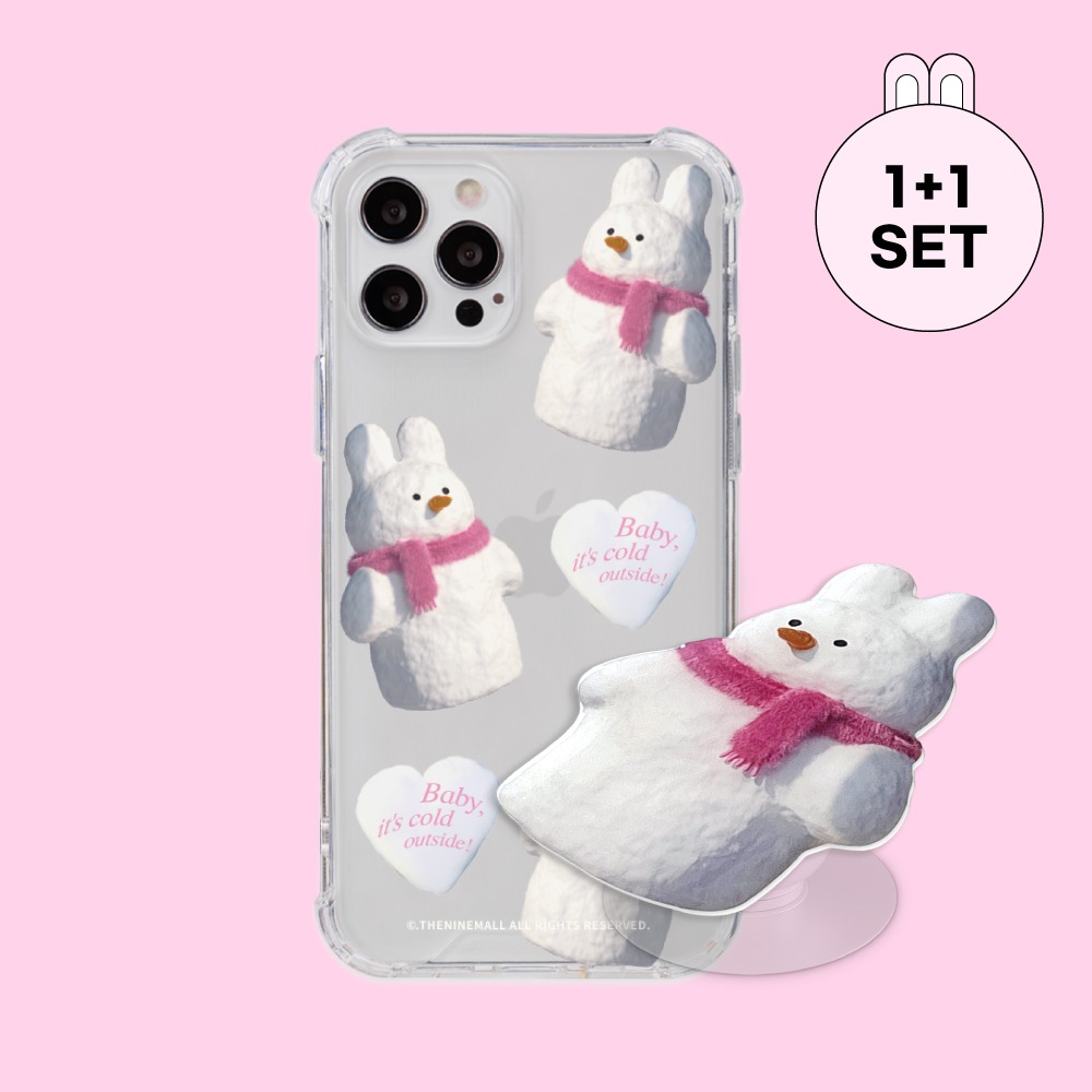 더나인몰 [1+1] pattern windy snowman [탱크케이스 + 에폭시톡] - 위시버킷