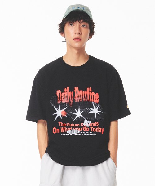 메인부스 Daily Routine T-Shirt(BLACK) - 위시버킷