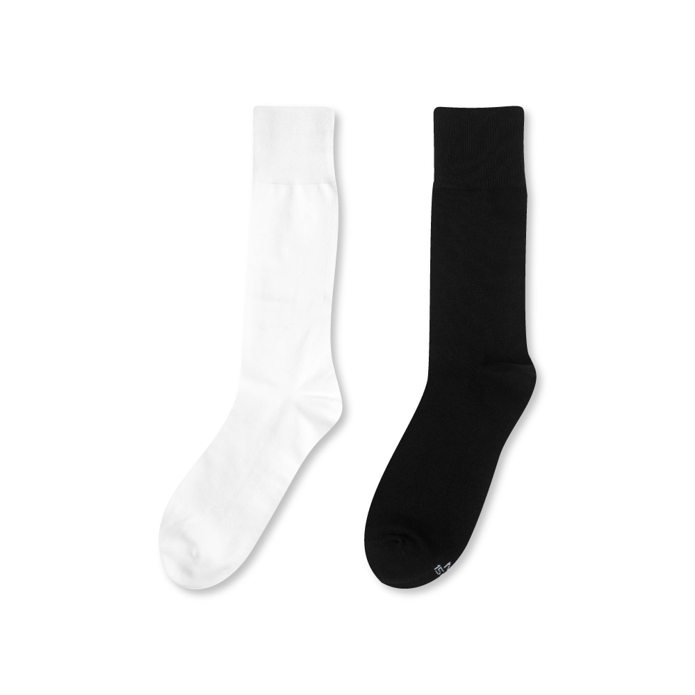 일오공칠 [6PACK] 1507 베이직 트라우져 하이 삭스 - 스노우 화이트/블랙 - 위시버킷