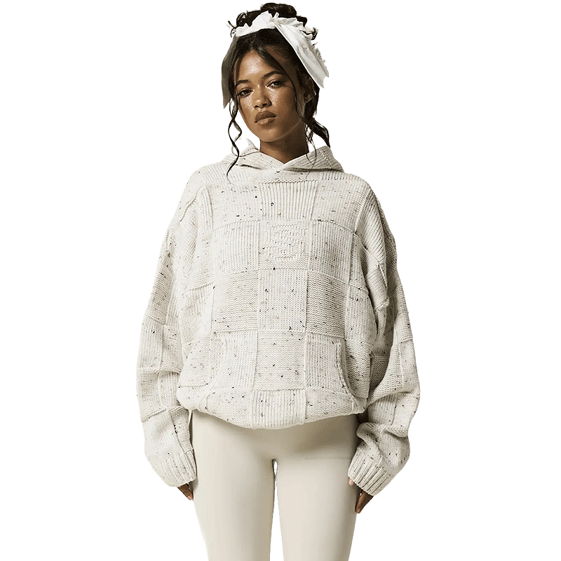 시스터즈앤시커스 [SISTERS AND SEEKERS] COMMUNION Check Knit Hoodie - Sisters ...