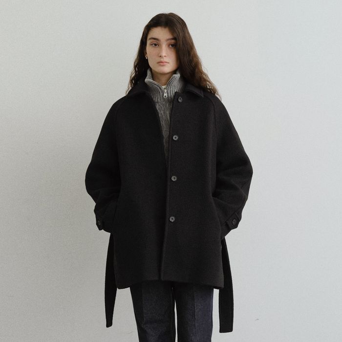 유라고 Belted wool half coat_2colors - 위시버킷
