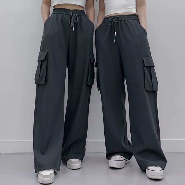 핑크선셋 투웨이 카고 팬츠 기장선택 카고바지 카고팬츠 조거바지 조거팬츠 와이드팬츠 카고조거 카고와이드 밴딩팬츠 스트링팬츠