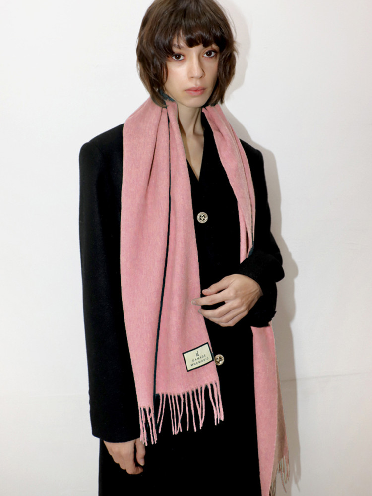 데미지니모닉 울100 핑크 머플러 _ Wool 100 Pink Muffler - 위시버킷