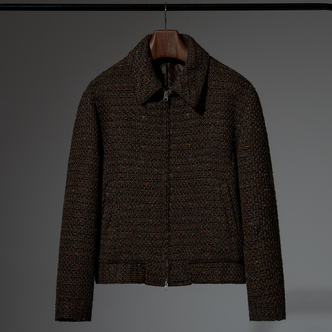 에메렌시아나 (Limited) LINTON TWEED WOOL BLOUSON JACKET - 위시버킷