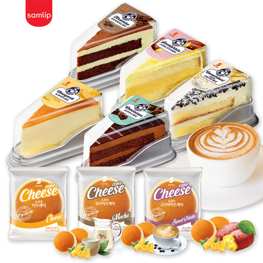 삼립 삼립 조각케익 6종 골라담기/간식 케잌 케이크 빵 치즈 티라미수 고구마 초코 까망베르 - 위시버킷