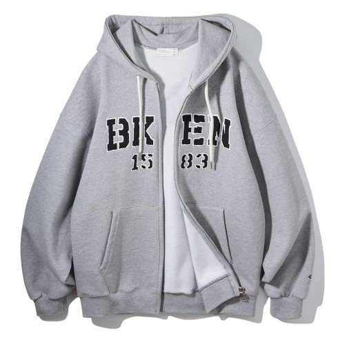 바켄 BKEN 1583 후드 집업 BK7990_멜란지그레이 - 위시버킷