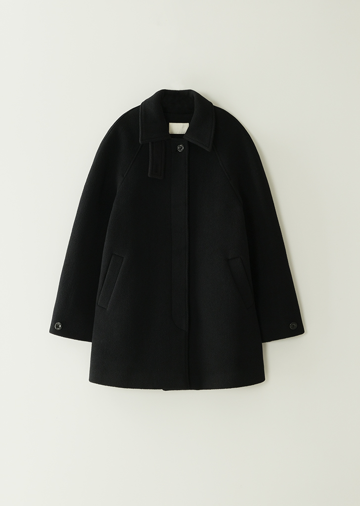 하베크 Wool cash half coat / Black - 위시버킷