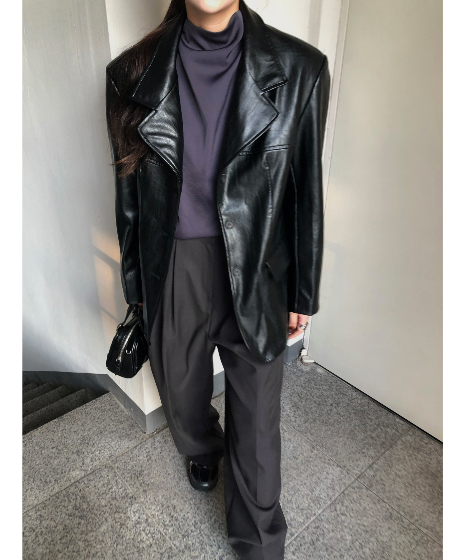 메종메츄어 Sage leather jk-black - 위시버킷