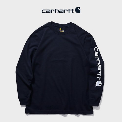 칼하트 K231 슬리브 그래픽 긴팔 티셔츠 (네이비) - 위시버킷