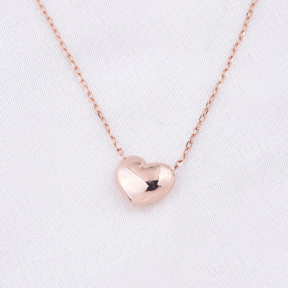 D102 14K, 18K 하트리엘 목걸이 - 위시버킷