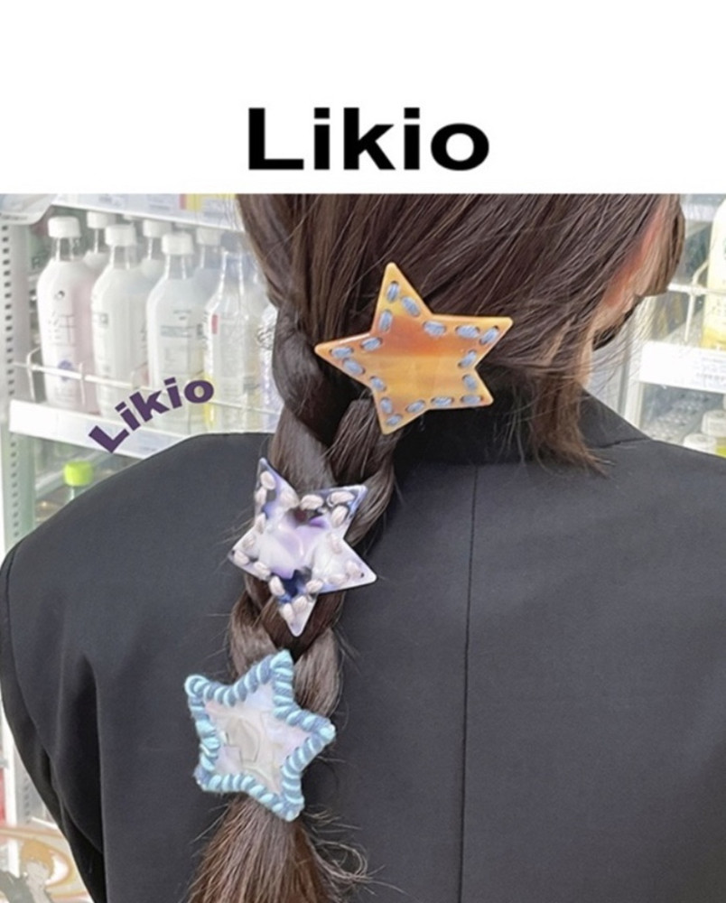 샵베흐 샵베흐 Likio 별 오리지널 스타 엣지 클립 컬러 포인트 헤어핀 집게핀 - 위시버킷