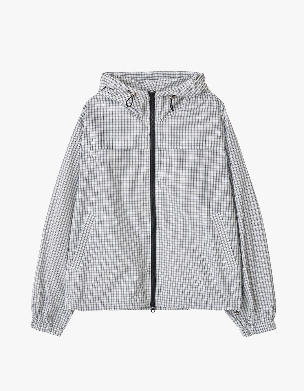 에이이에이이 [4/3 순차배송] Check Hood Jumper - White - 위시버킷