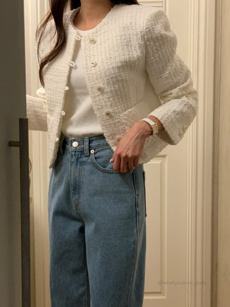 왓유러브 (24SS) 앤유브라운 에테르 트위드 자켓 (2COL) - 위시버킷