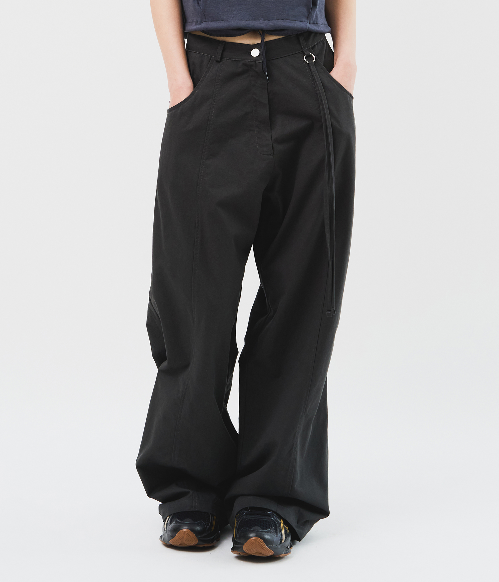 하이파이펑크 (W) Dub Shirring Wide Pants (2color) - 위시버킷