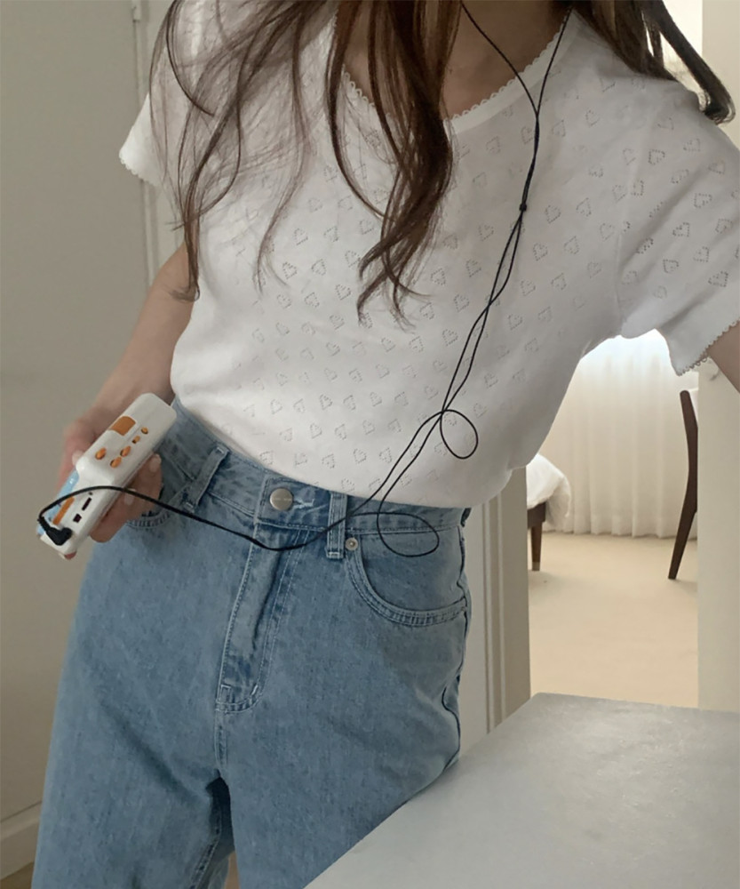 버나뎃 [당일 검스트]컴히얼 럽럽 하트 티셔츠 (2col) comehere - 위시버킷