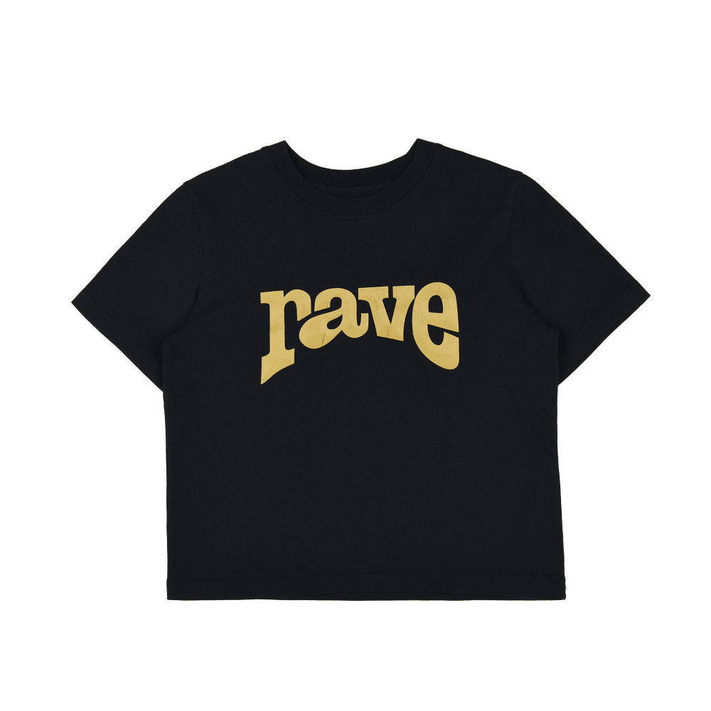에이이에이이 에이이에이이 aeae RAVE CROP T-SHIRTS [BLACK] - 위시버킷