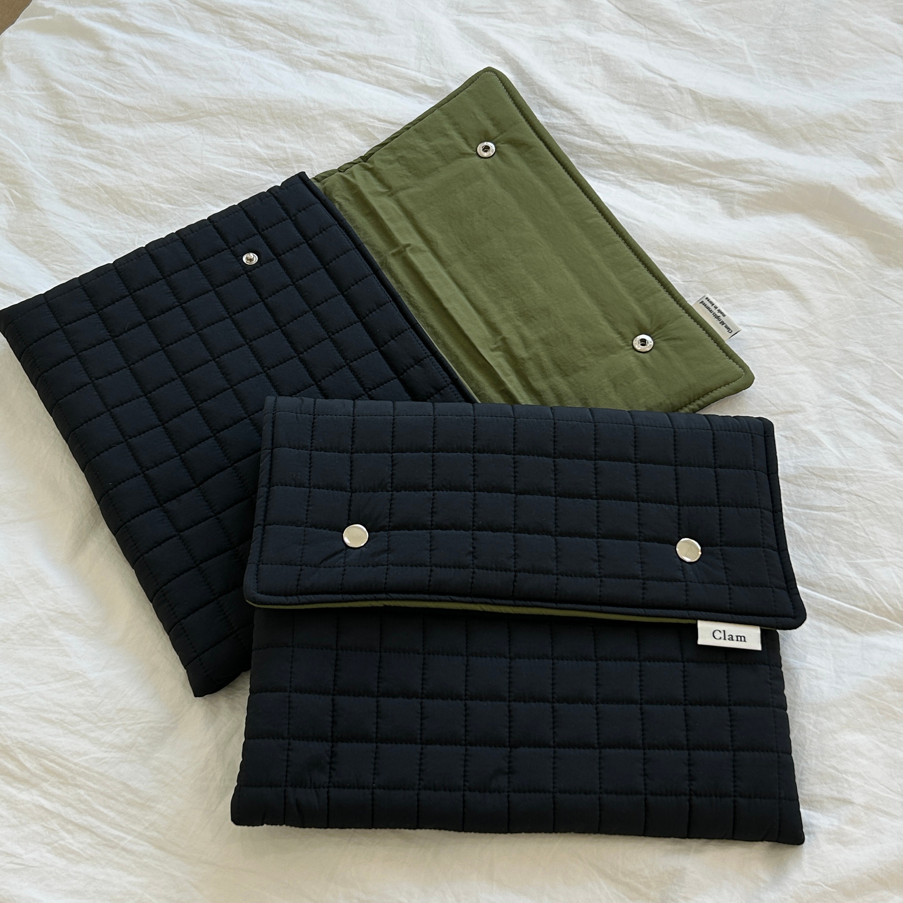 클램 Clam Tablet case _ Square navy (12inch) - 위시버킷