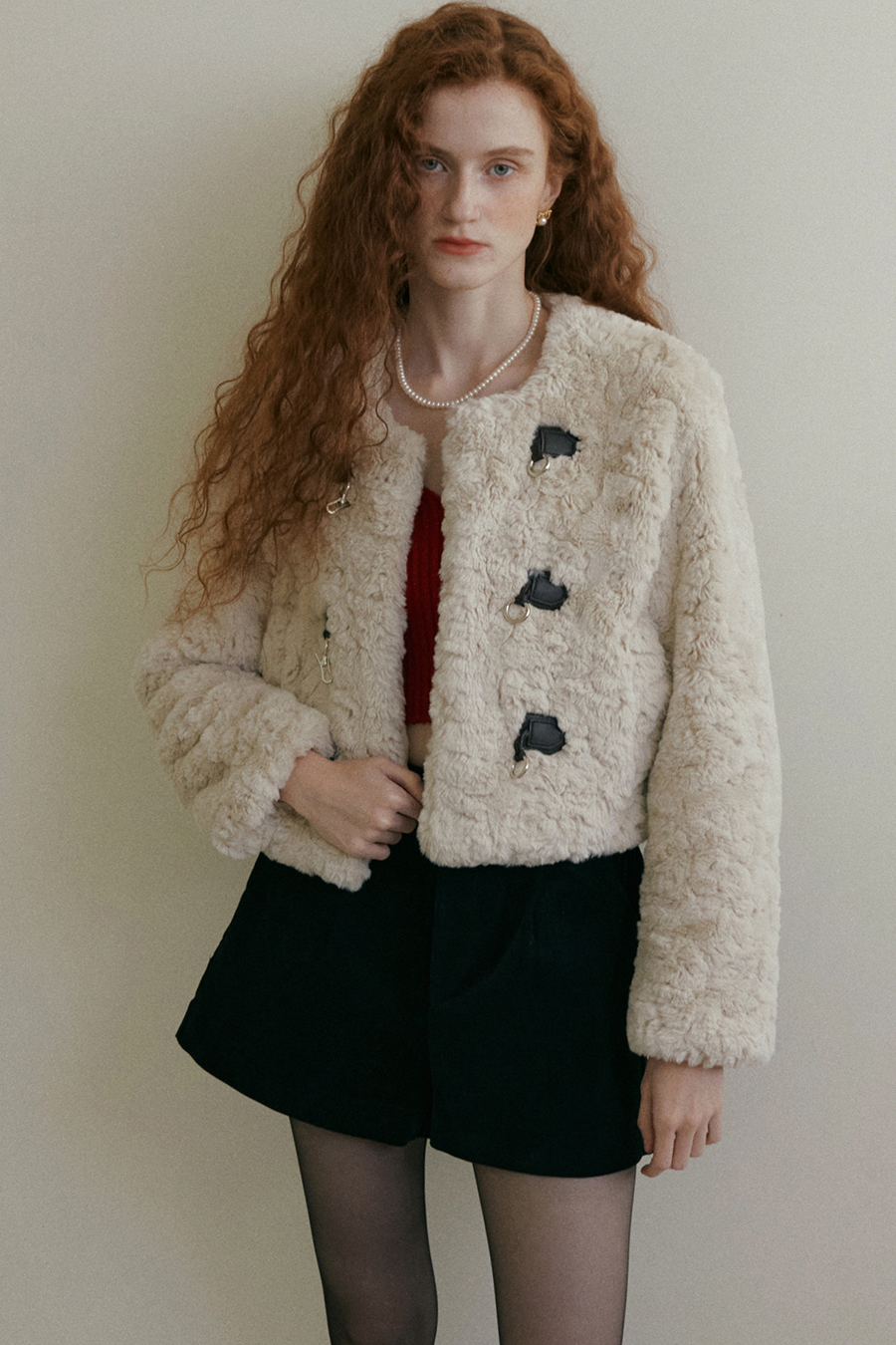 모어댄라이크 SOFT FUR JACKET - BEIGE - 위시버킷