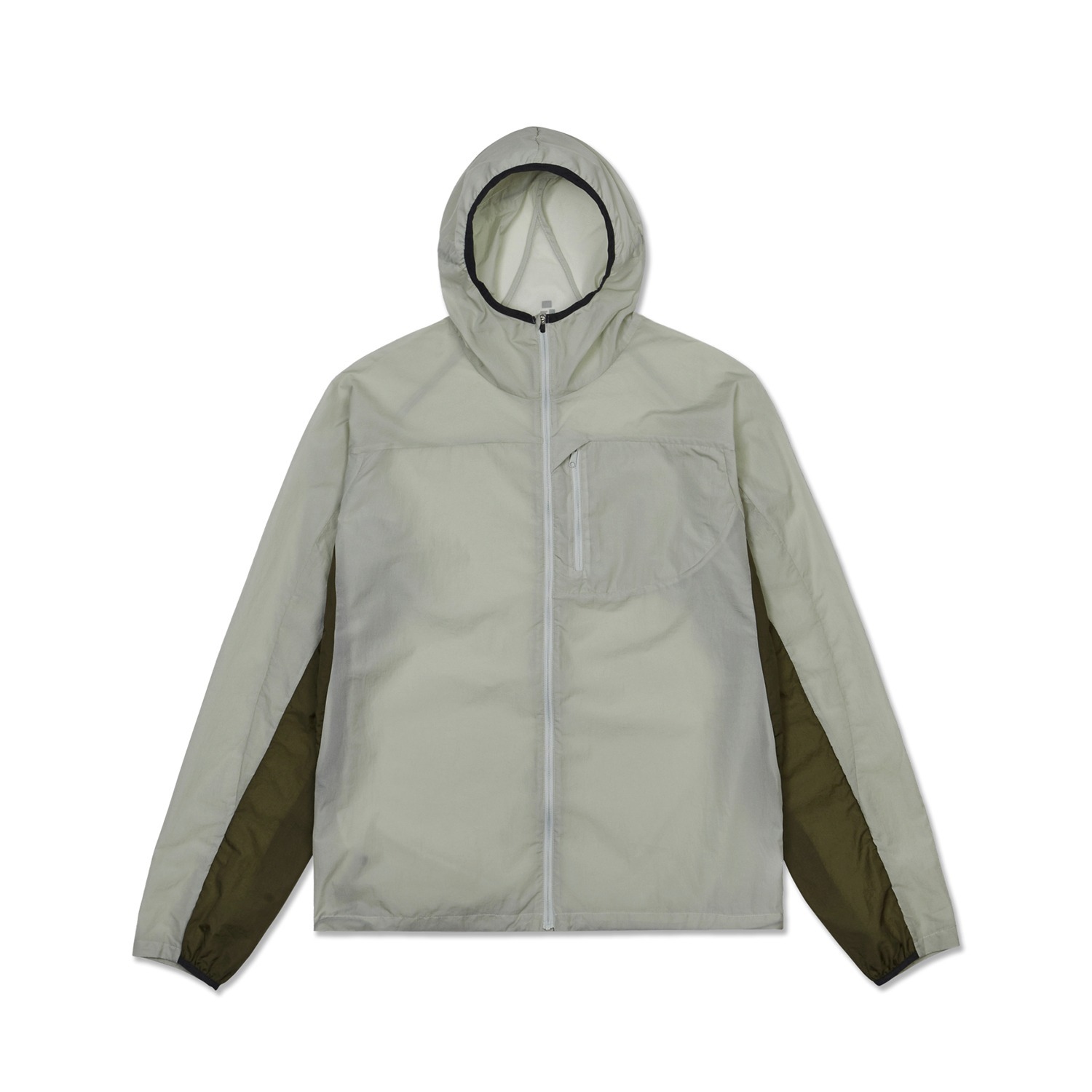 아웃오브올 OUT OF ALL LIMONTA PACKABLE WINDSHELL HOODY JACKET-ZEPHYR BLUE ...