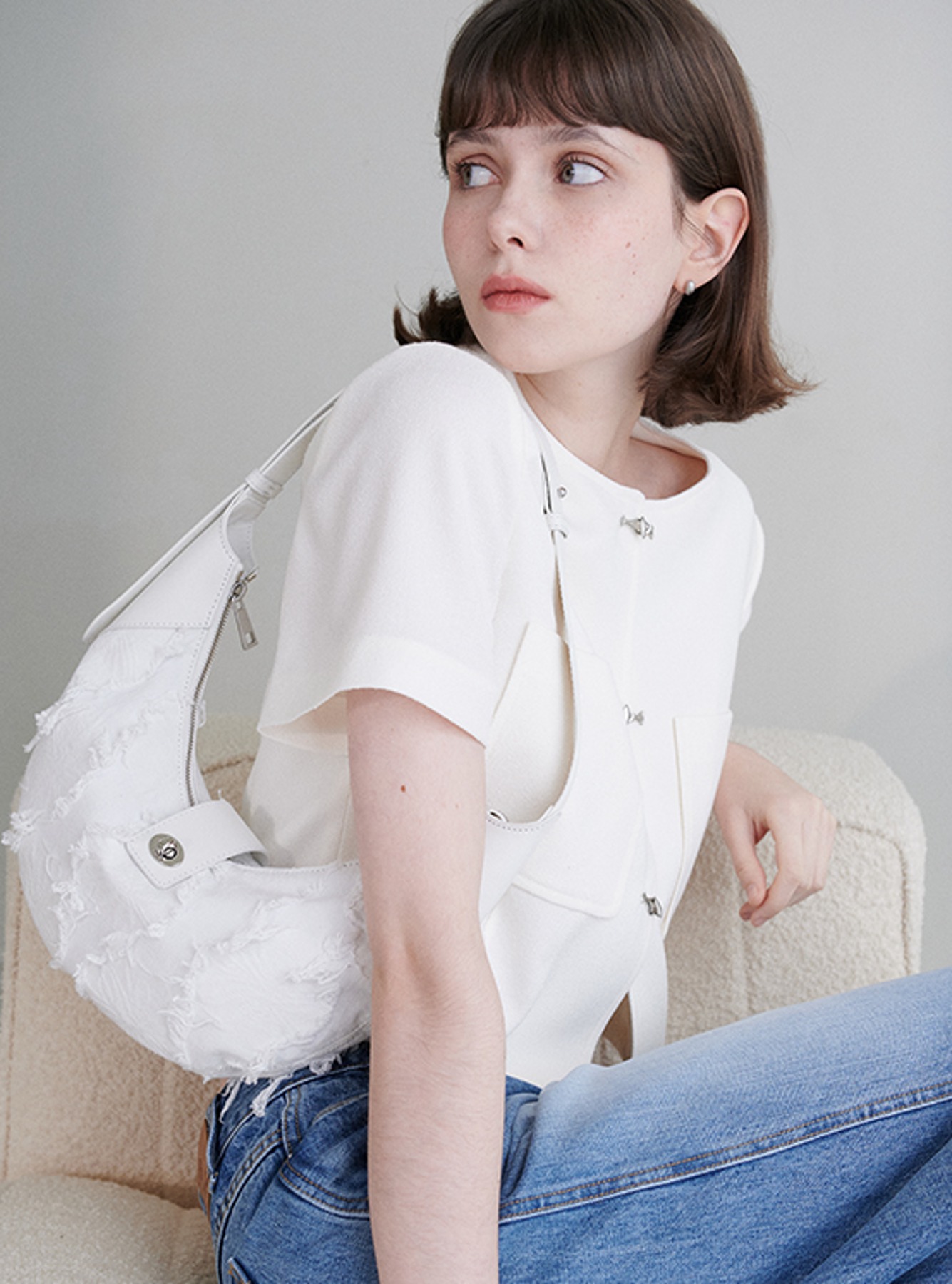 레이브 Fluff Small in Ivory UF4SB052-03 - 위시버킷