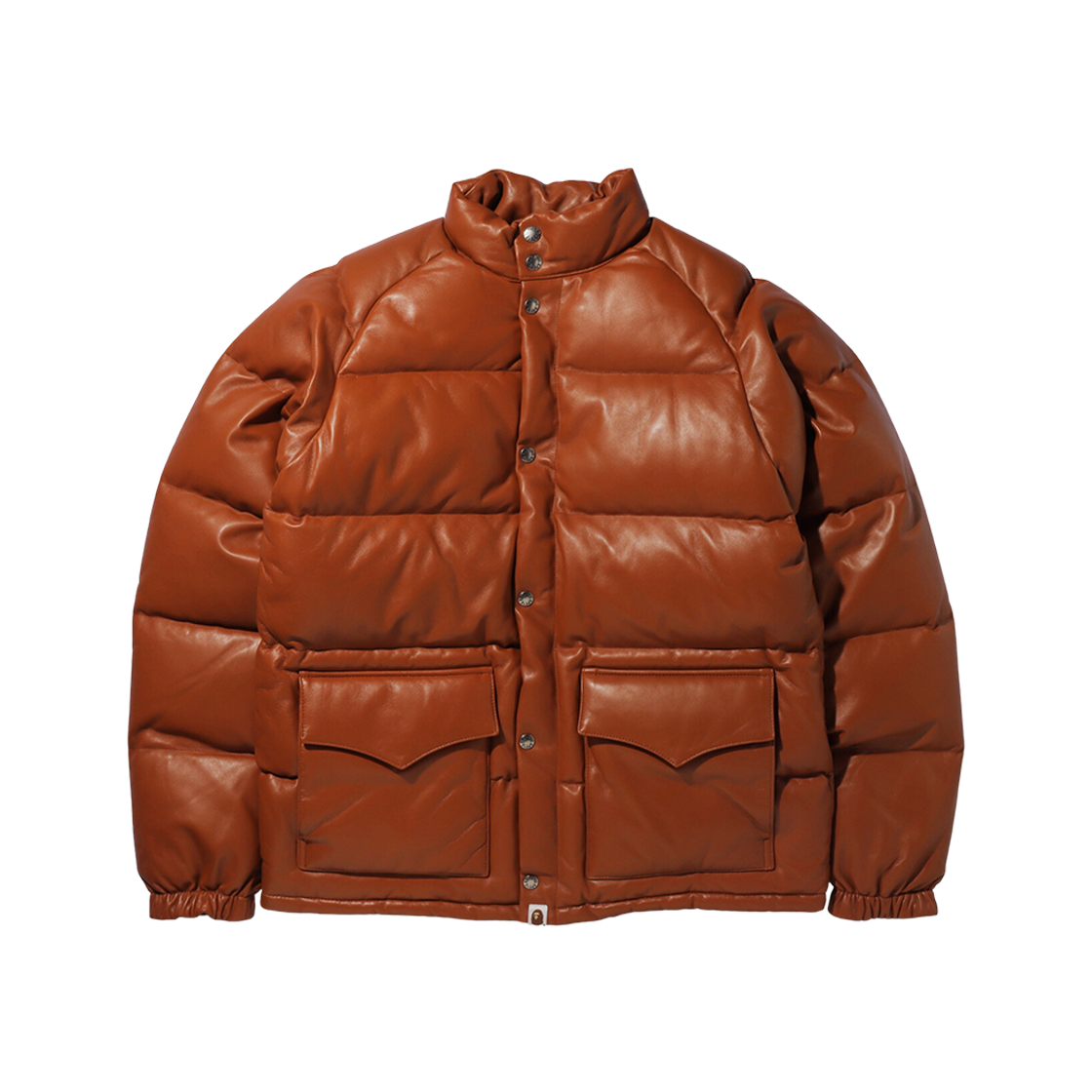 베이프 BAPE Leather Classic Down Jacket Brown - 위시버킷