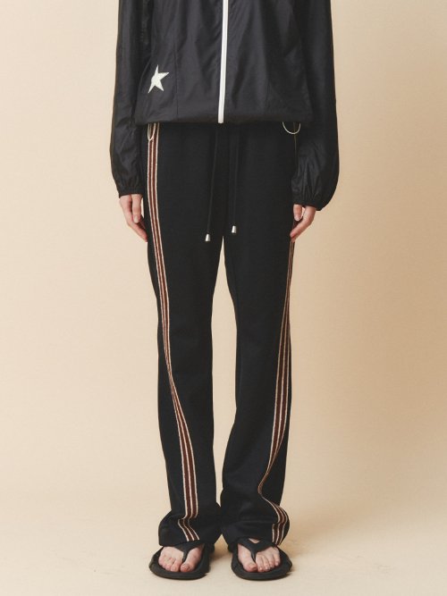 기준 Flared Track Pants Black - 위시버킷