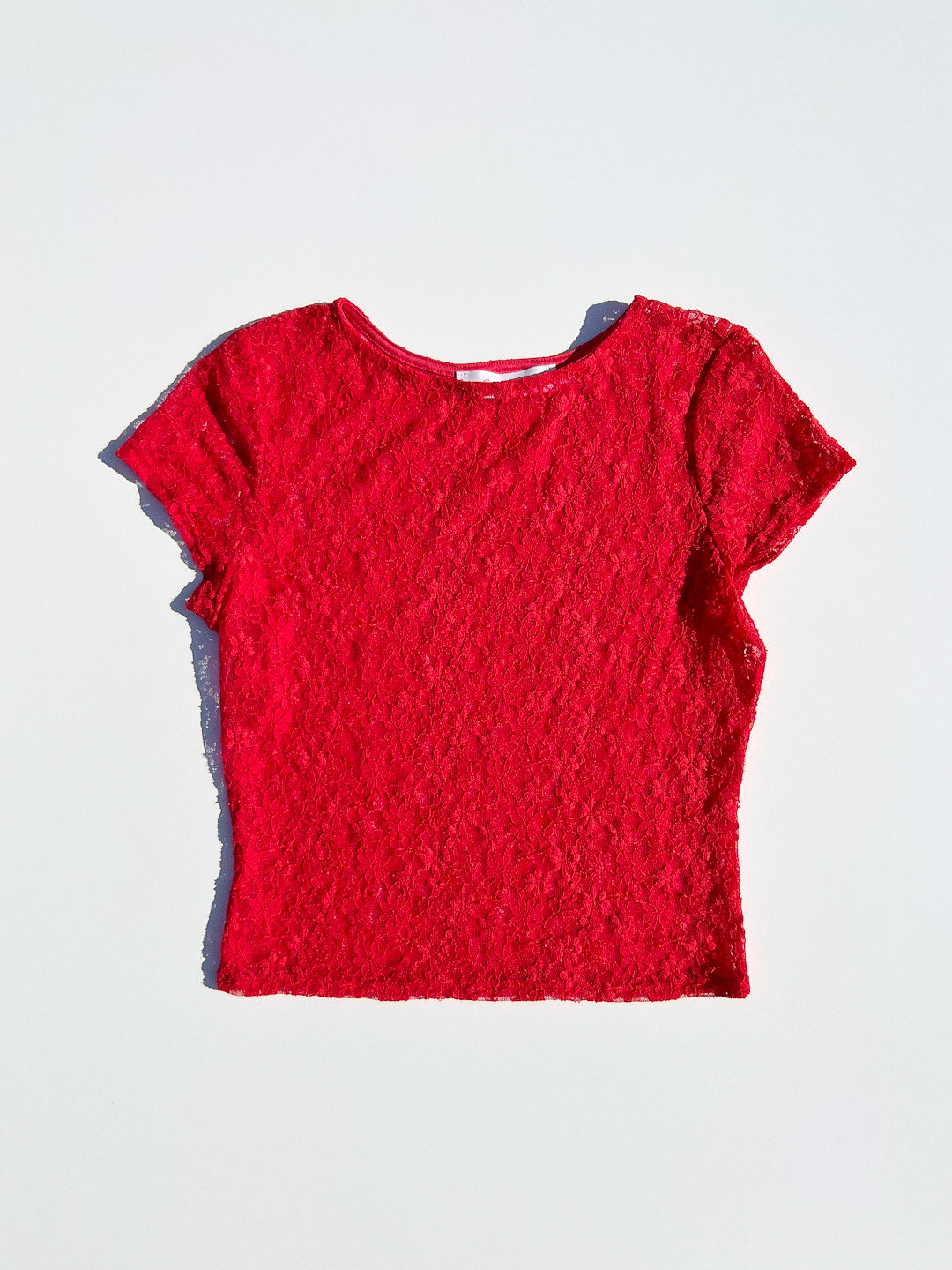 리사세이즈가 Alex Lace Tee - Tomato Lace - Tomato Lace / XS - 위시버킷