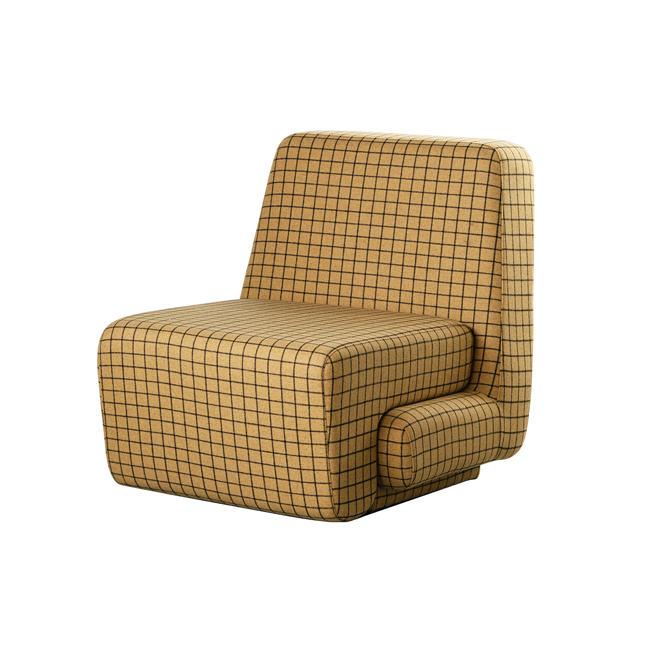 콜드포그 NUGU EASY CHAIR _ 옐로우 체크 - 위시버킷