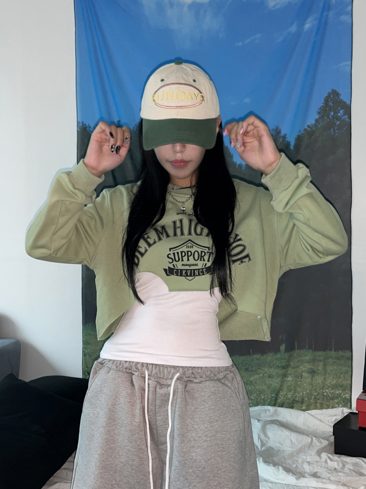 키미스 데미지 언발 컷팅 힙 맨투맨(3color) - 위시버킷