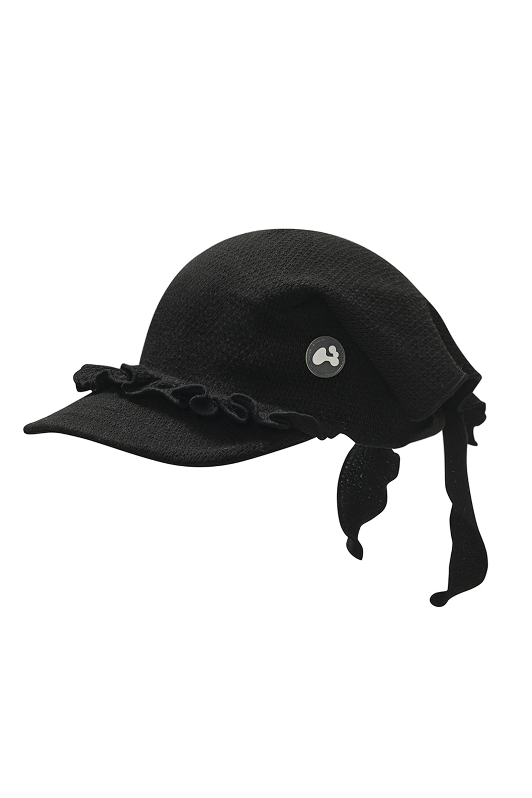 허그유어스킨 Frill winter visor cap (Black) - 위시버킷