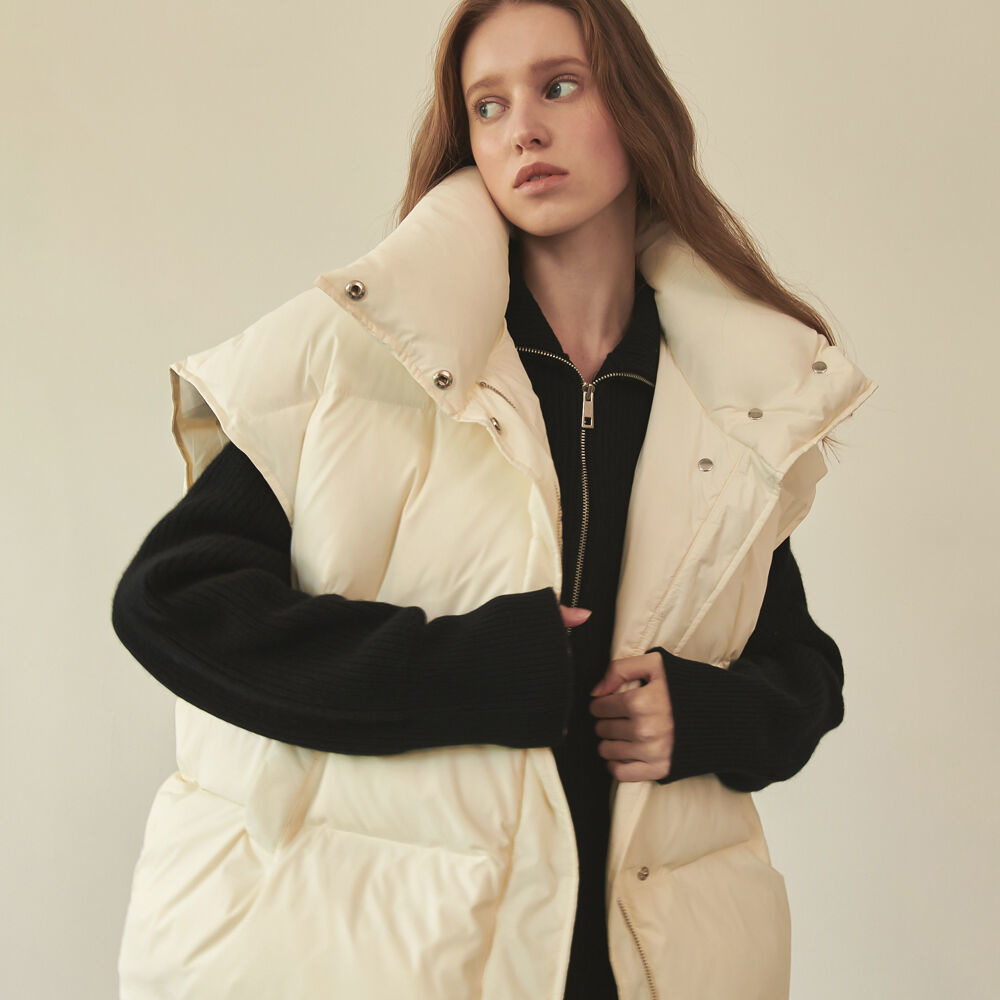 론론 RR DUCK DOWN PADDING VEST IVORY - 위시버킷