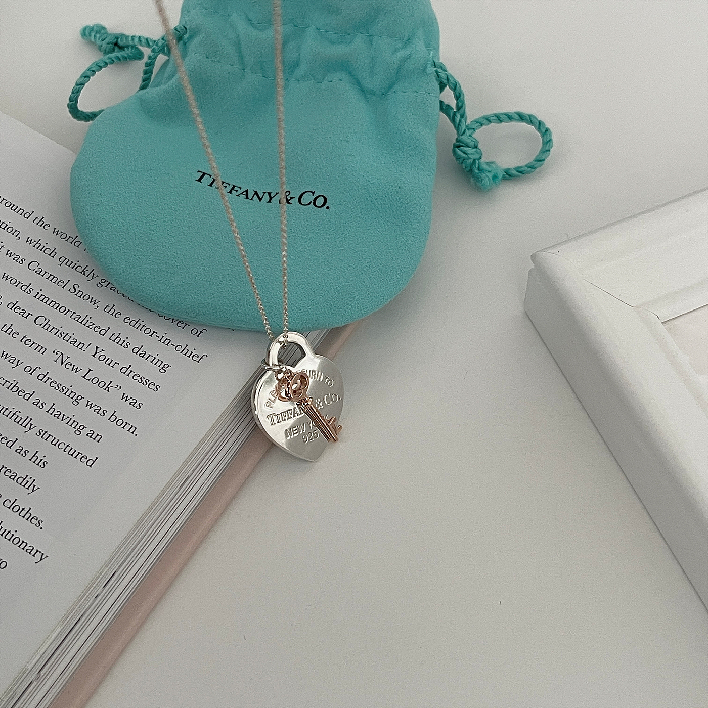 빈티끄 TIFFANY&CO return to tiffany heart tag key 925 silver&rubedo ...