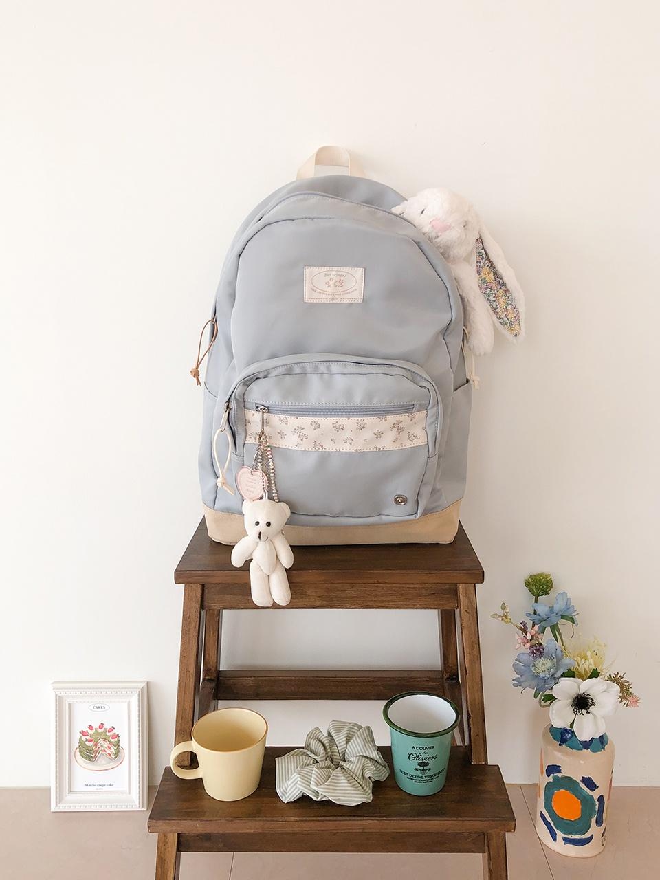 오부니 Bon voyage backpack_powder blue - 위시버킷