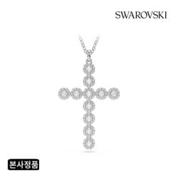 스와로브스키 [본사정품/쇼핑백증정] Insigne Angelic 십자가 로듐 목걸이 5675573 - 위시버킷