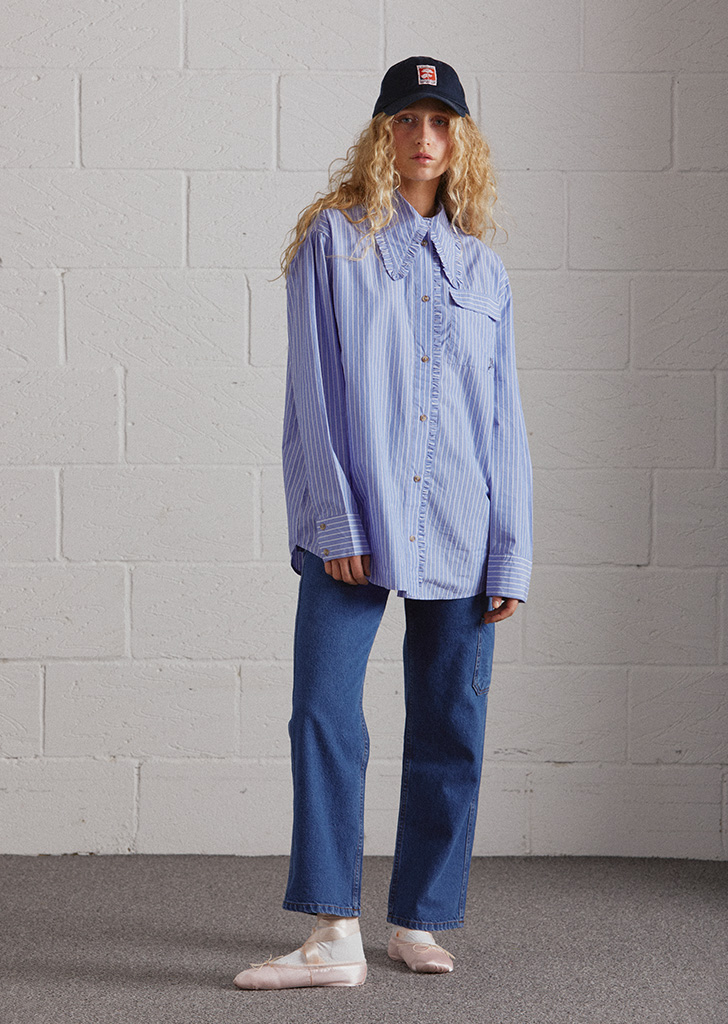 콜렉트먼트 [DAMSON MADDER] KENDALL RUFFLE SHIRT - 위시버킷