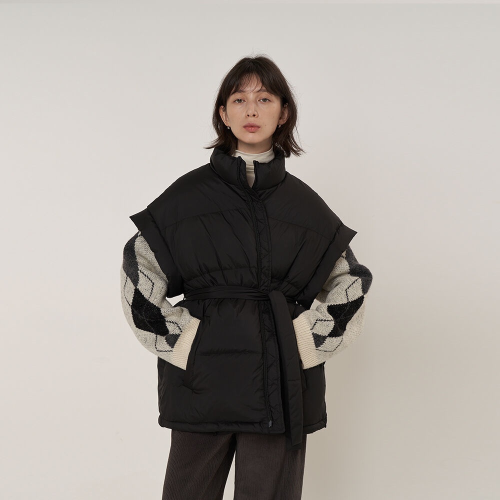 플램 Bud Half-vest padding , black - 위시버킷