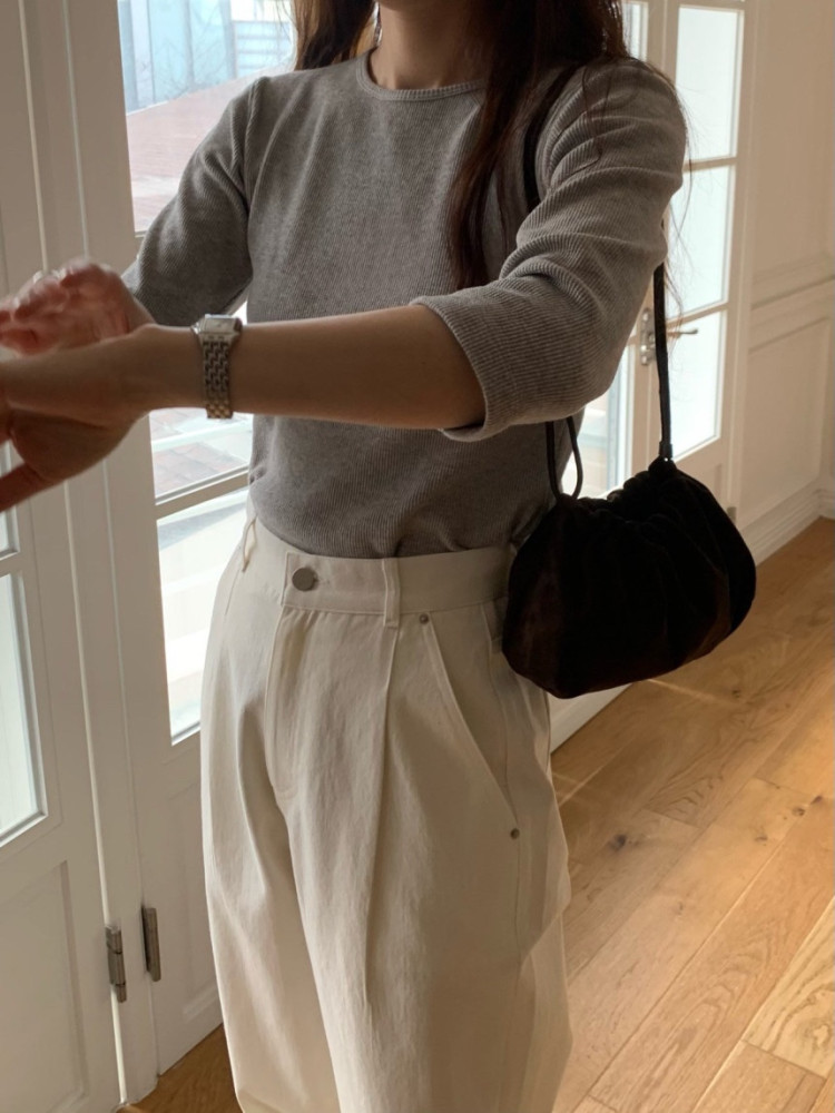 플라넬 fllanel 플라넬 보니 와플 티셔츠 코튼 티 (4col) - 위시버킷