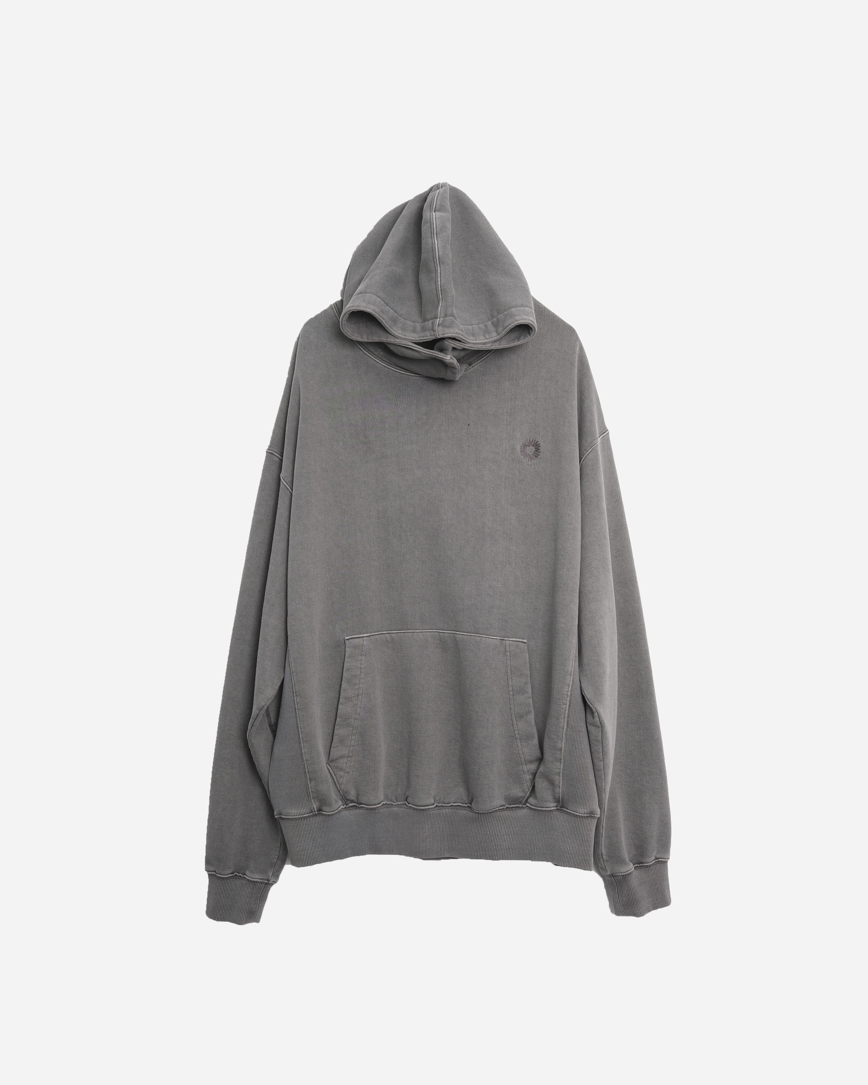 999휴머니티 NECK SNAP DYEING HOODIE (GRAPHITE GREY) - 위시버킷