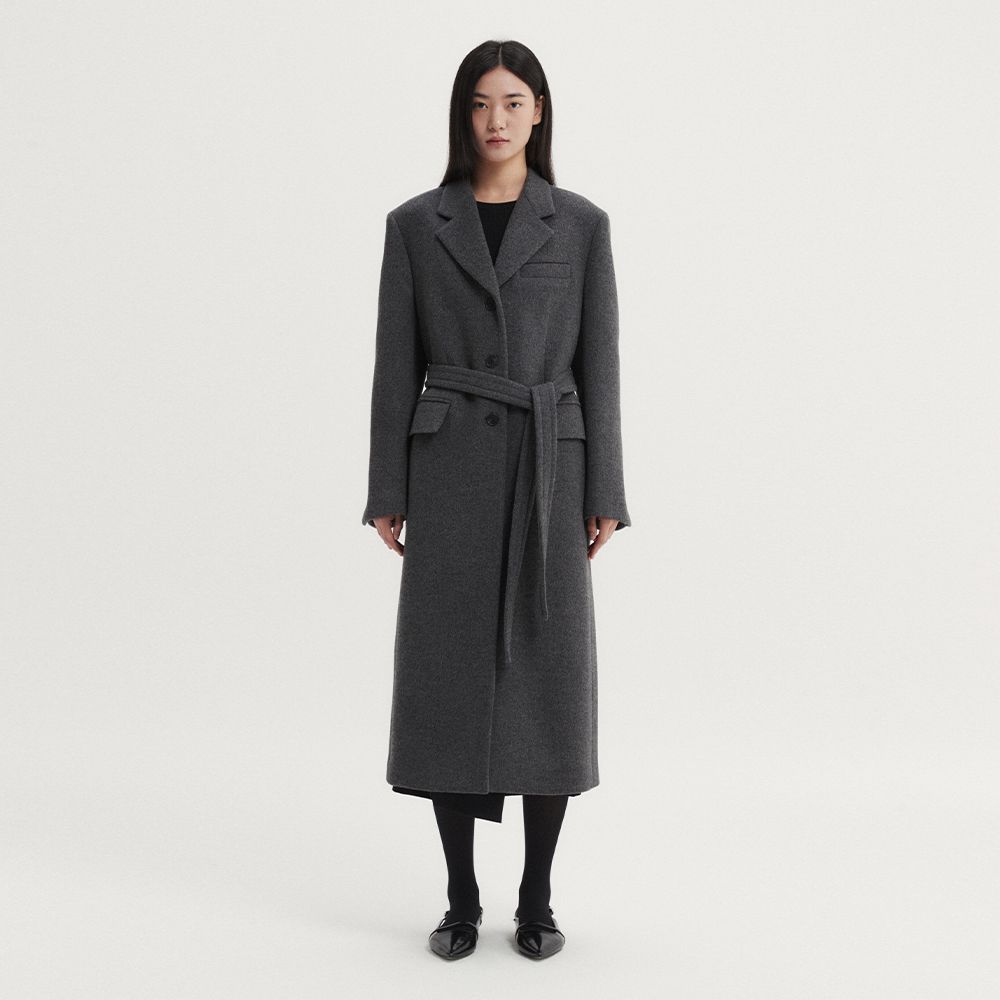 이아 [3차 예약배송 : 12/17(화)] TAILORING WOOL COAT (CHARCOAL) - 위시버킷