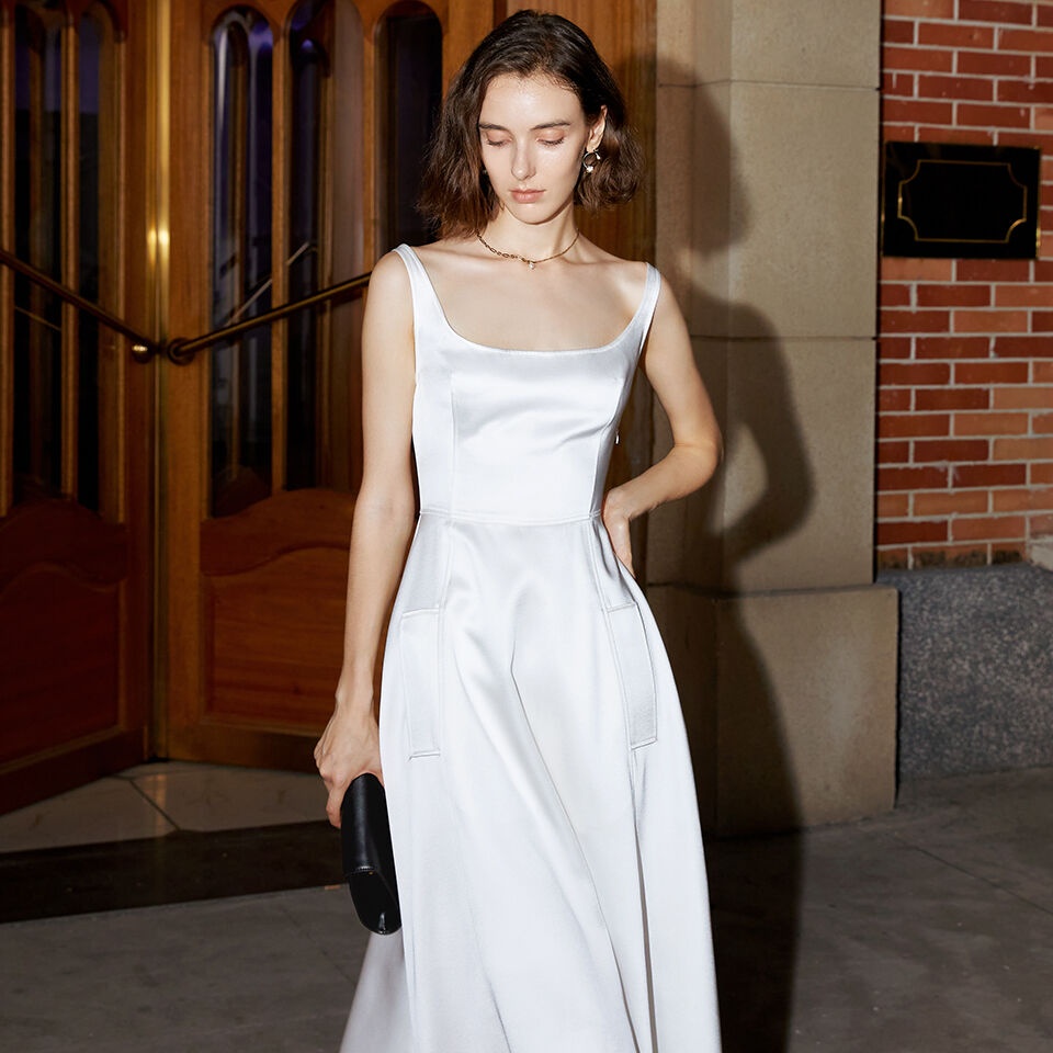 와이와이아이엠 YY deep square neck mermaid dress - 위시버킷