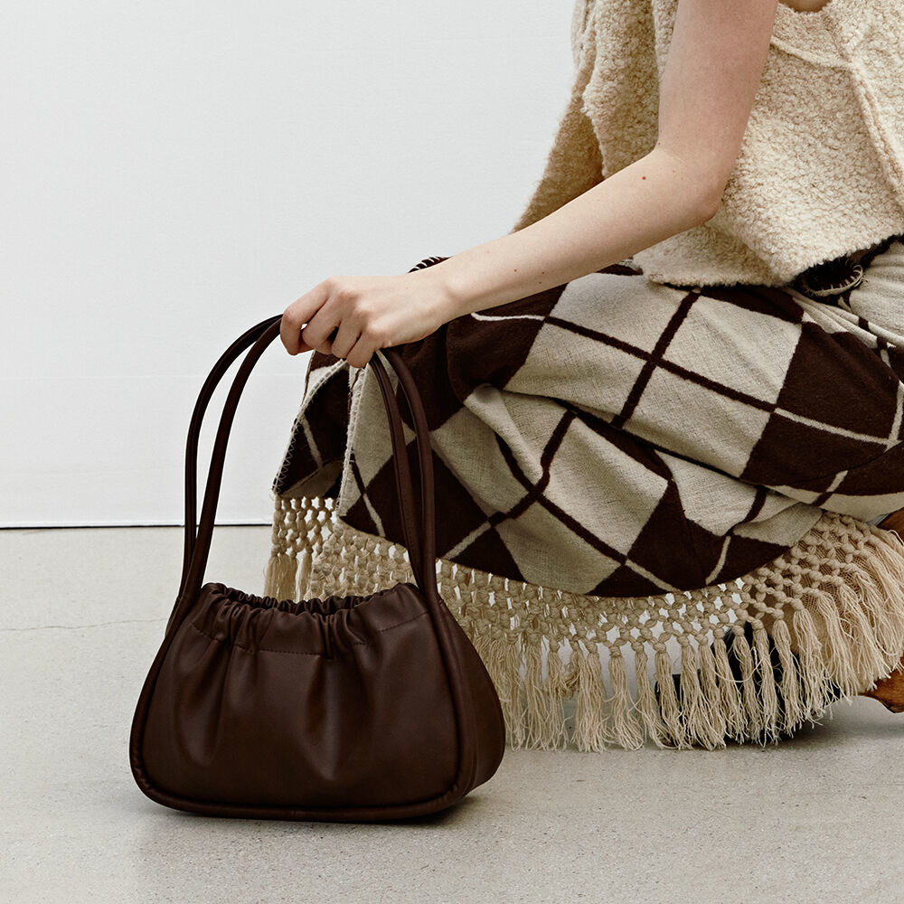 여밈 mini bundle bag (choco brown) - 위시버킷