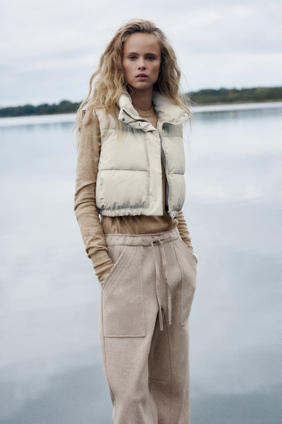 자라 RUBBERIZED CROPPED VEST - 위시버킷