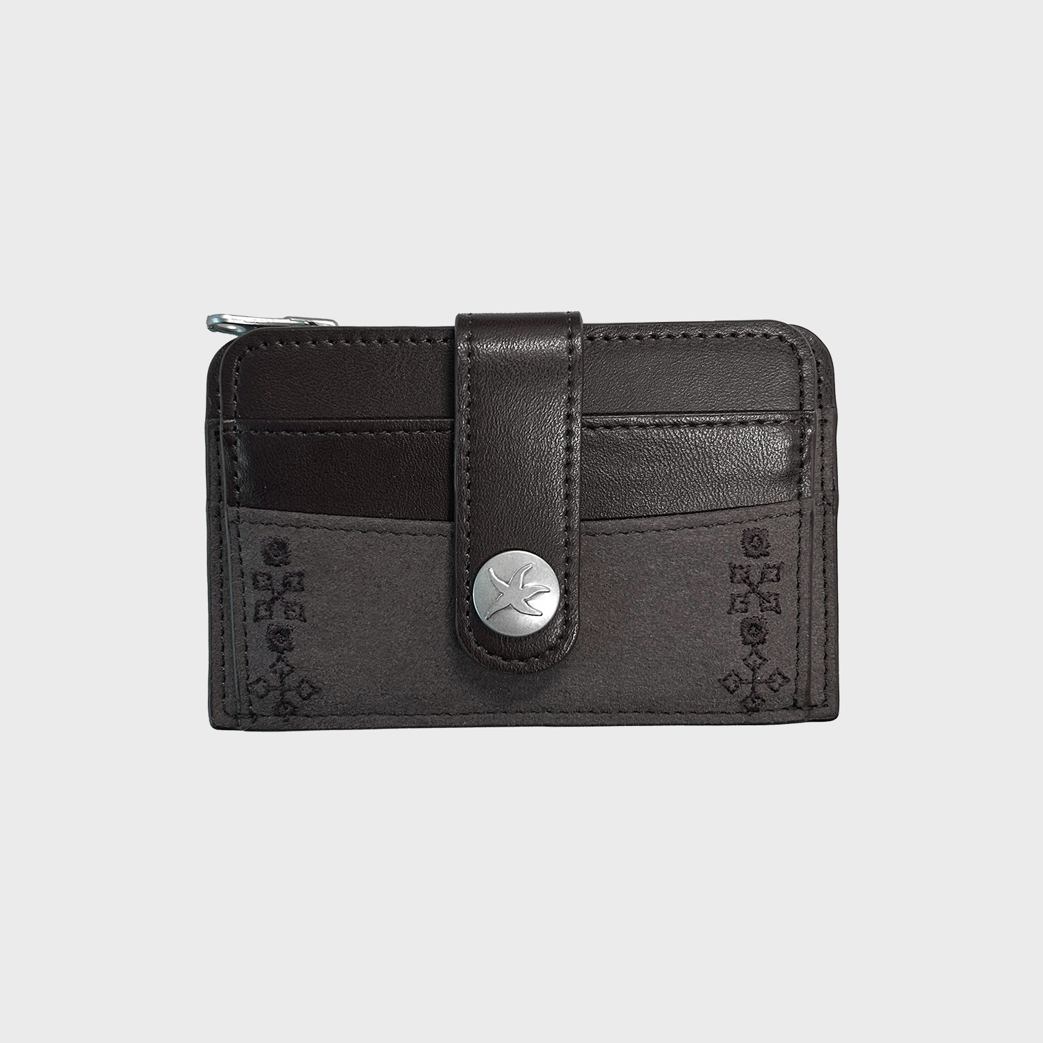 더콜디스트모먼트 TCM suade buckle card wallet (brown) - 위시버킷