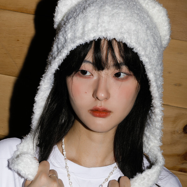 ODDLETTE ribbon bear balaclava (2 colors) - 위시버킷